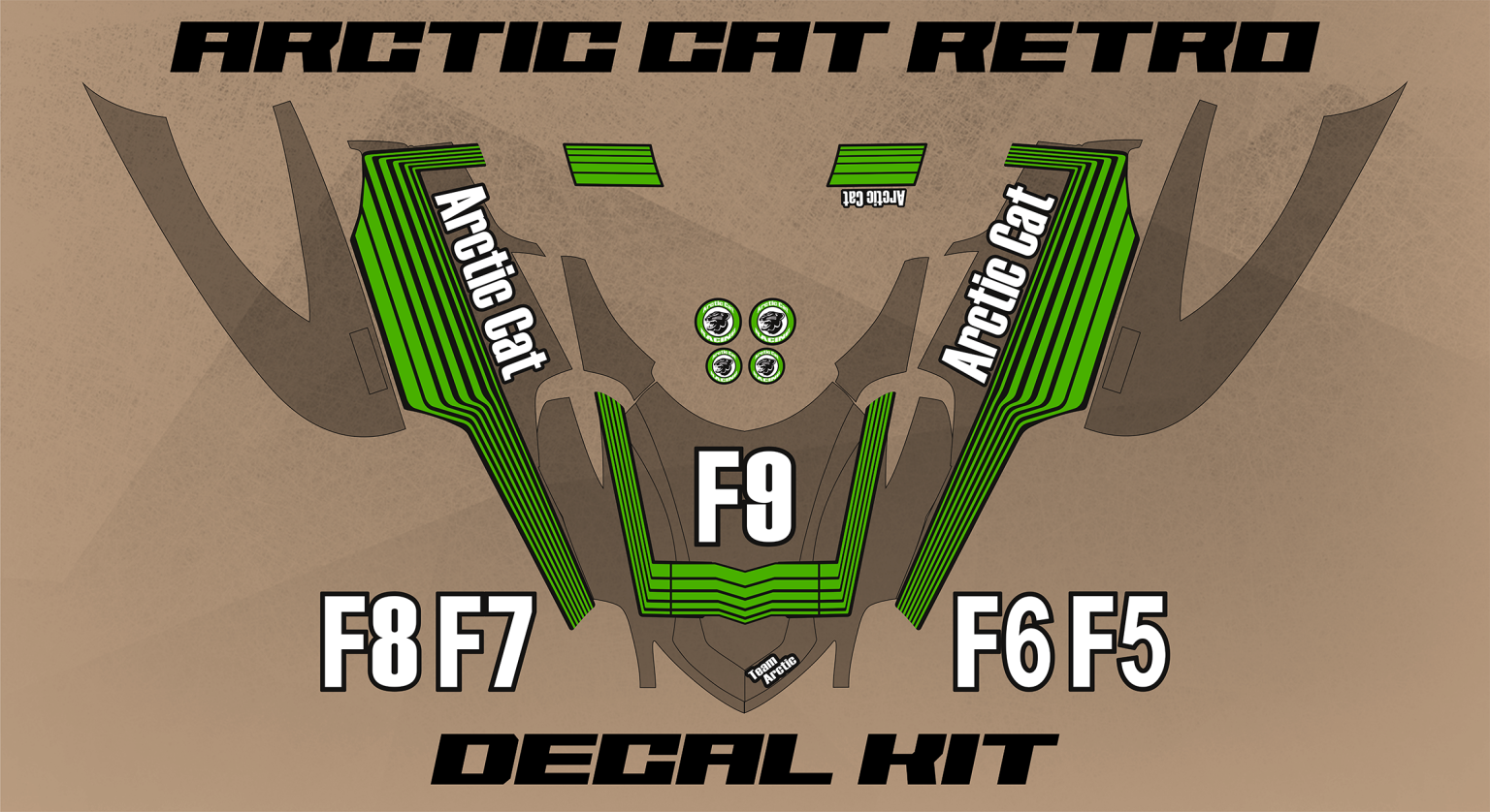 Arctic Cat Firecat Retro Decal Kit