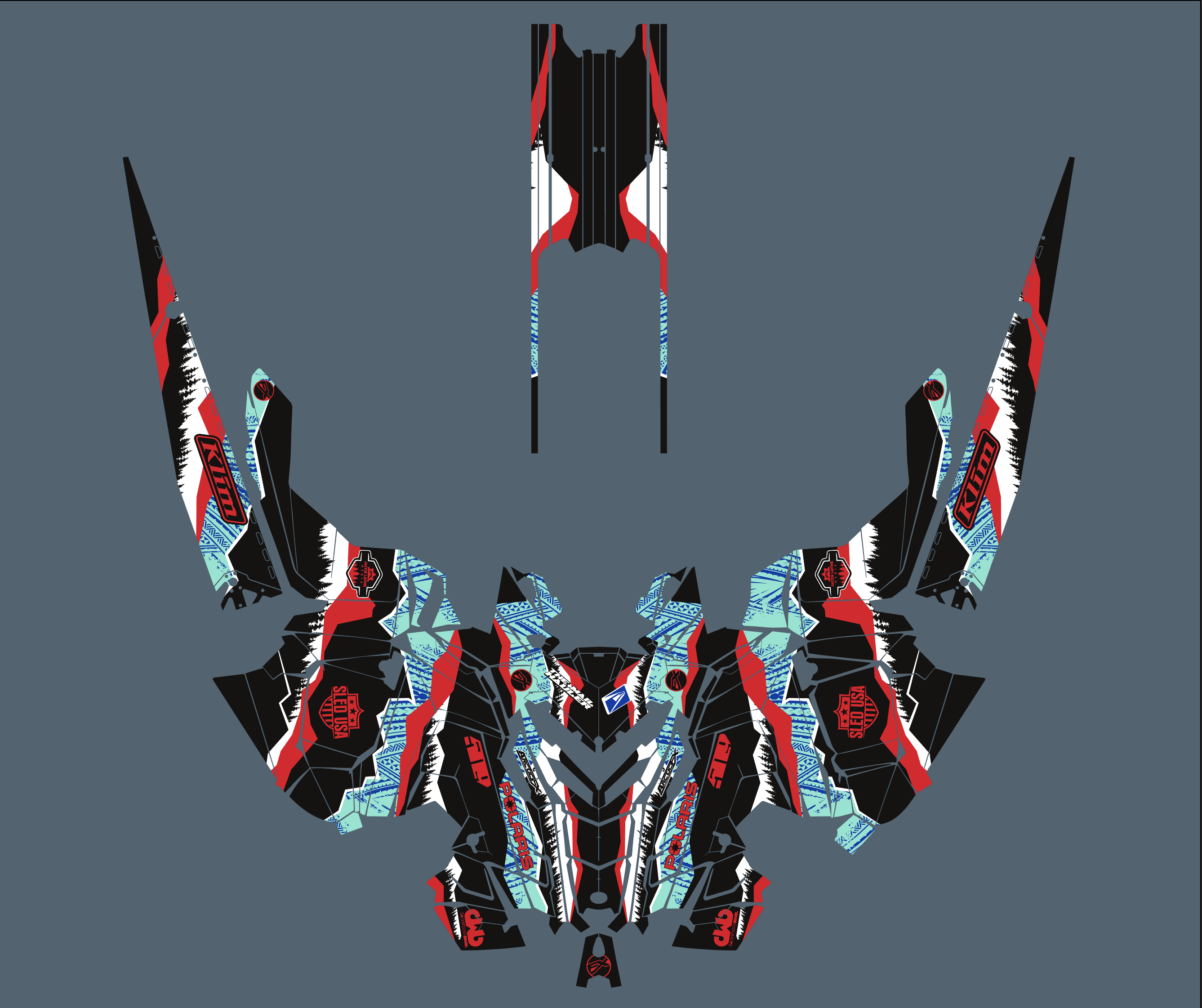 Polaris Snowmobile Sled Wraps