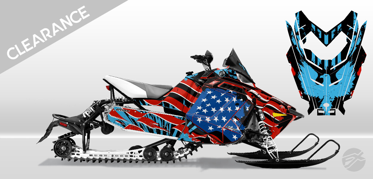 Polaris ProRide Switchback 136 American Flag Sled Wrap